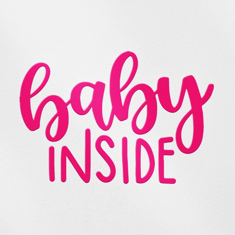 Transparent Decal Stickers Of Baby Inside (Pink) Premium Waterproof ...