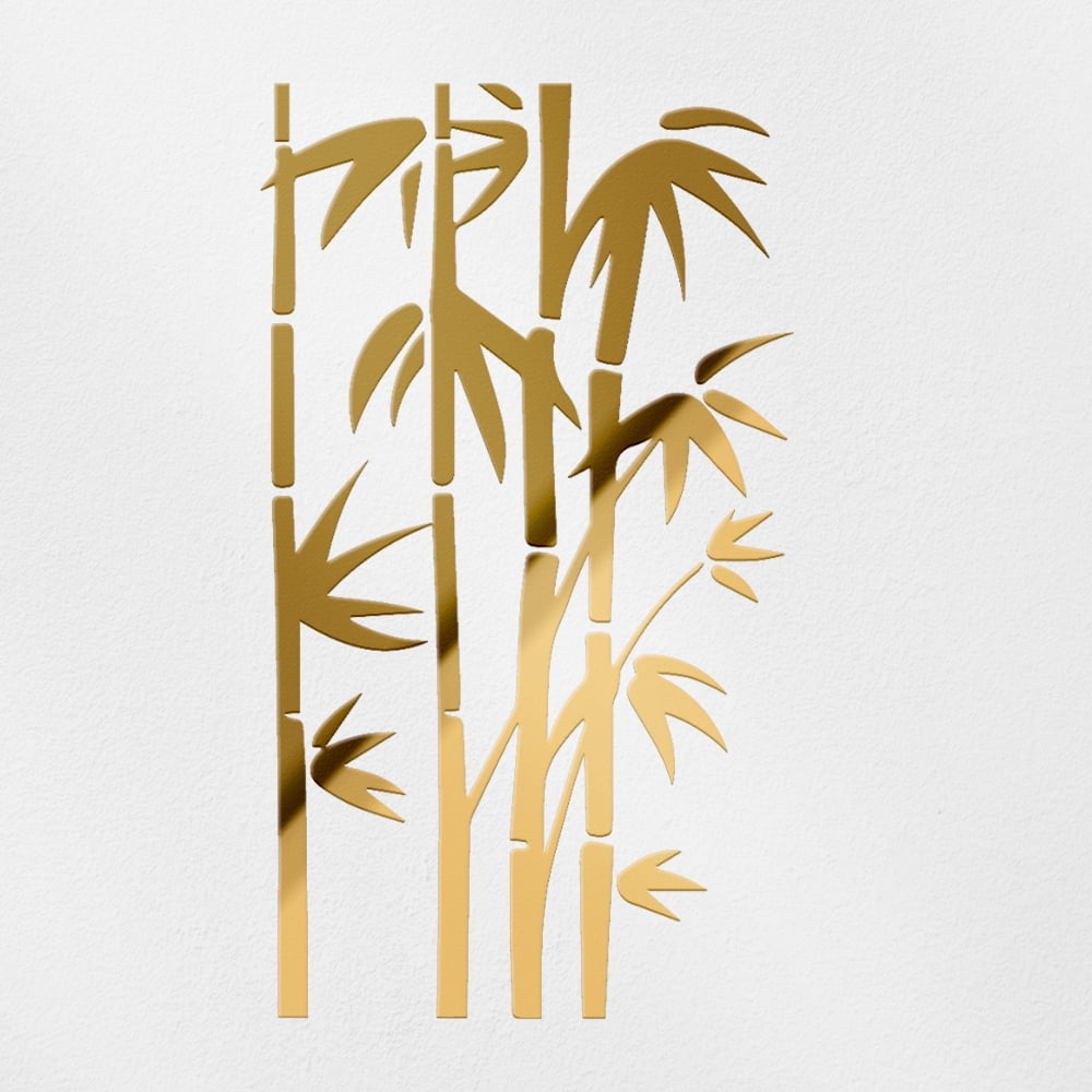 Transparent Decal Stickers Of Bamboo (Metallic Gold) Premium Waterproof ...