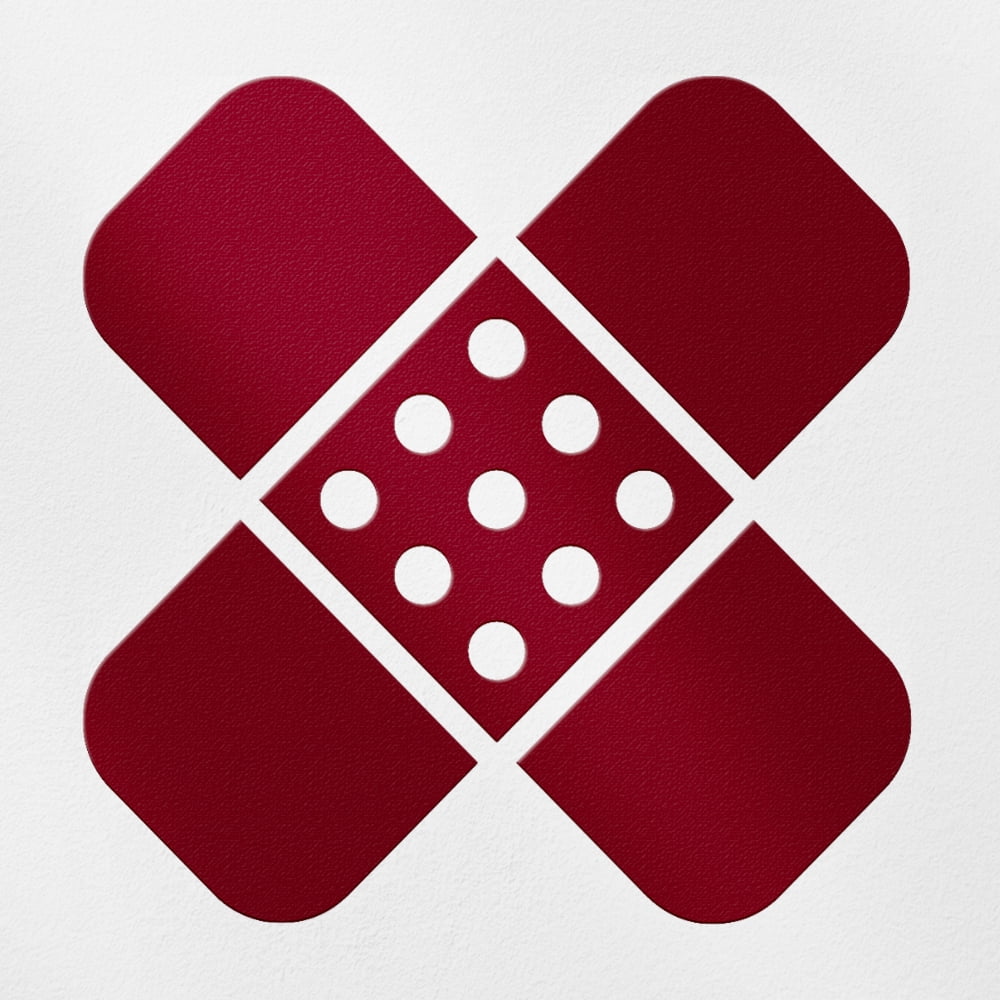 Transparent Decal Stickers Of Band Aid (Burgundy) Premium Waterproof ...