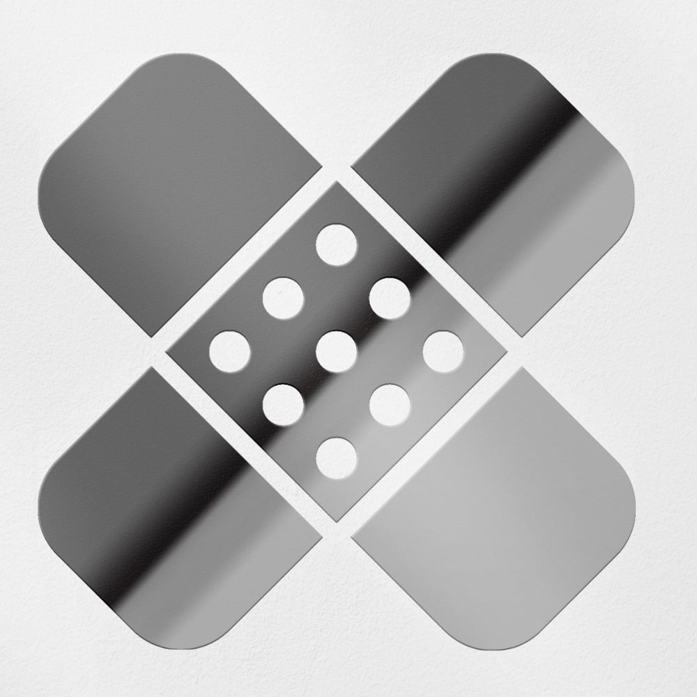 Transparent Decal Stickers Of Band Aid (Metallic Silver) Premium ...