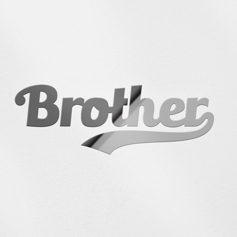 Transparent Decal Stickers Of Baseball Brother (Metallic Silver ...