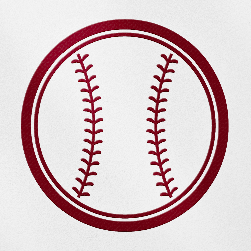 Transparent Decal Stickers Of Baseball Frames (Burgundy) Premium ...