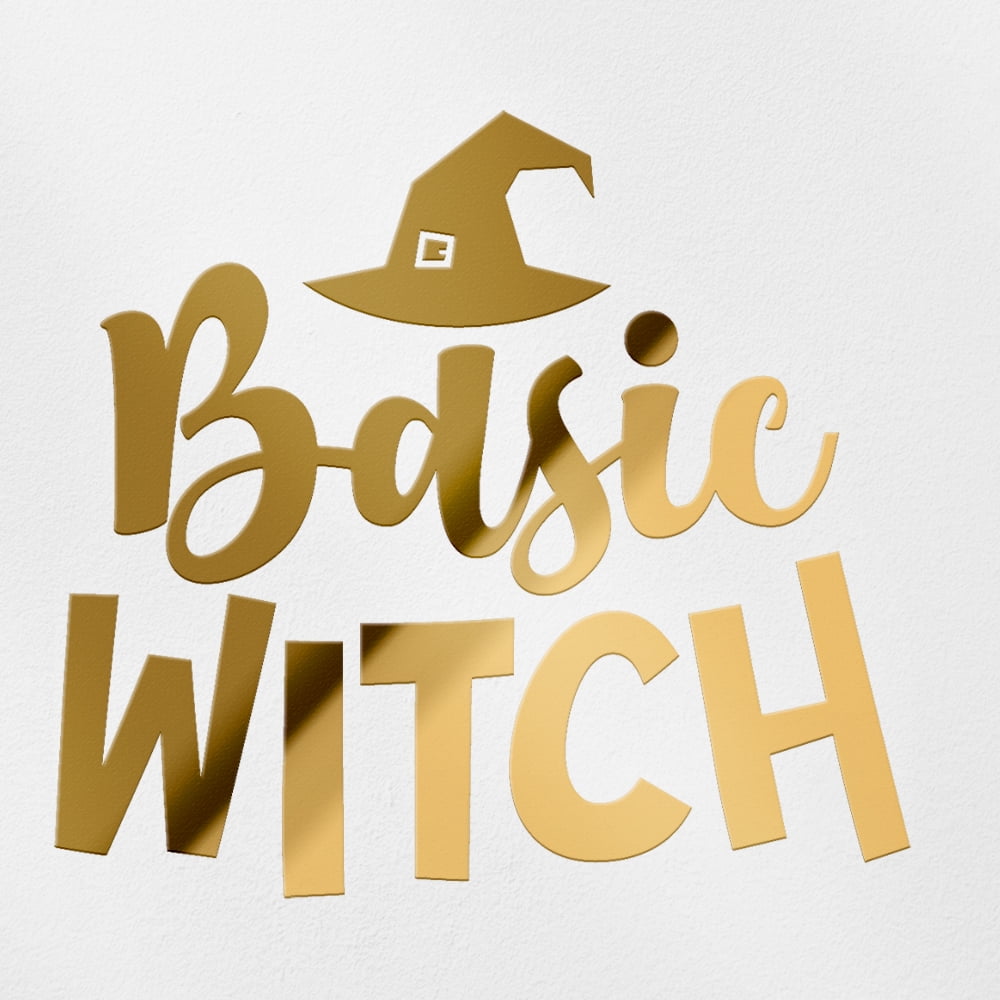 Transparent Decal Stickers Of Basic Witch (Metallic Gold) Premium ...