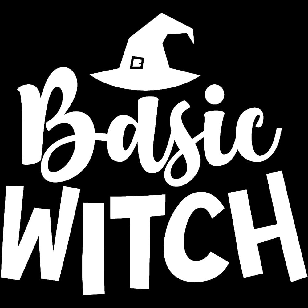Transparent Decal Stickers Of Basic Witch (White) Premium Waterproof ...