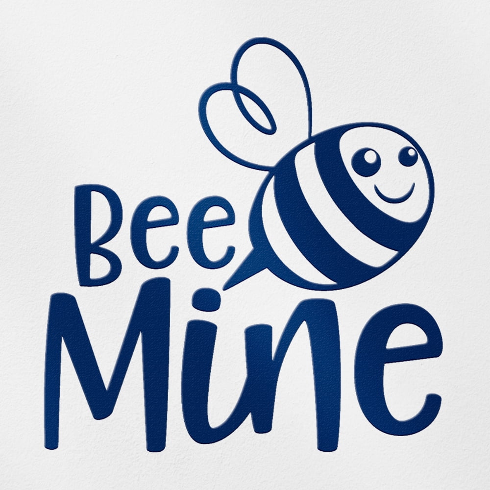 Transparent Decal Stickers Of Bee Mine (Navy Blue) Premium Waterproof ...