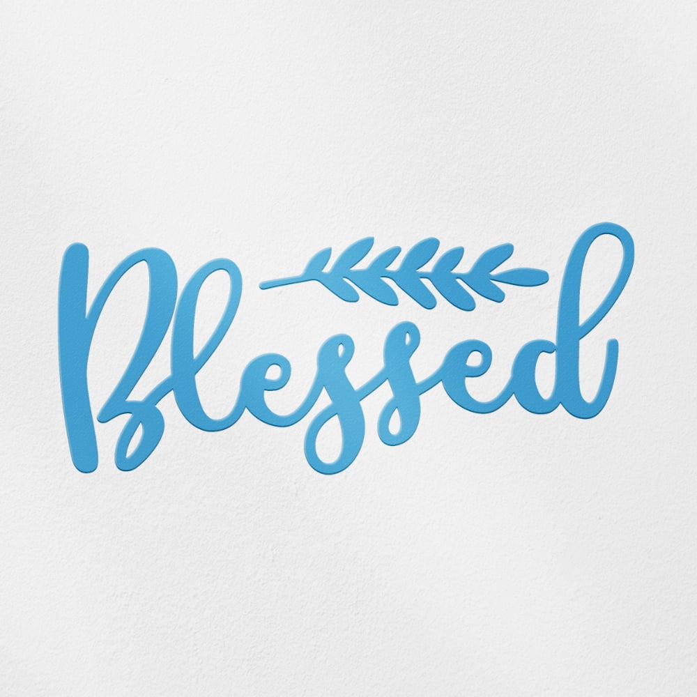 Transparent Decal Stickers Of Blessed (Azure Blue) Premium Waterproof ...