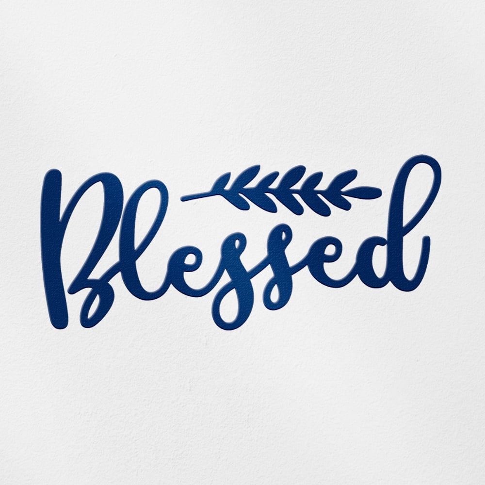 Transparent Decal Stickers Of Blessed (Navy Blue) Premium Waterproof ...