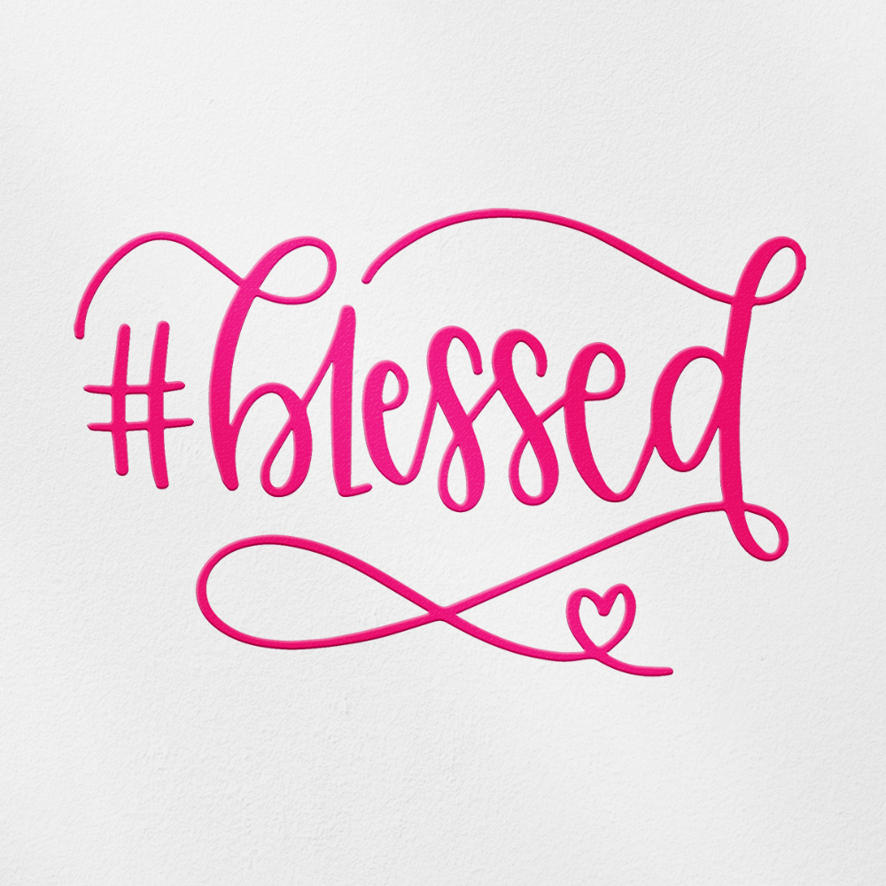 Transparent Decal Stickers Of Blessed (Pink) Premium Waterproof Vinyl ...