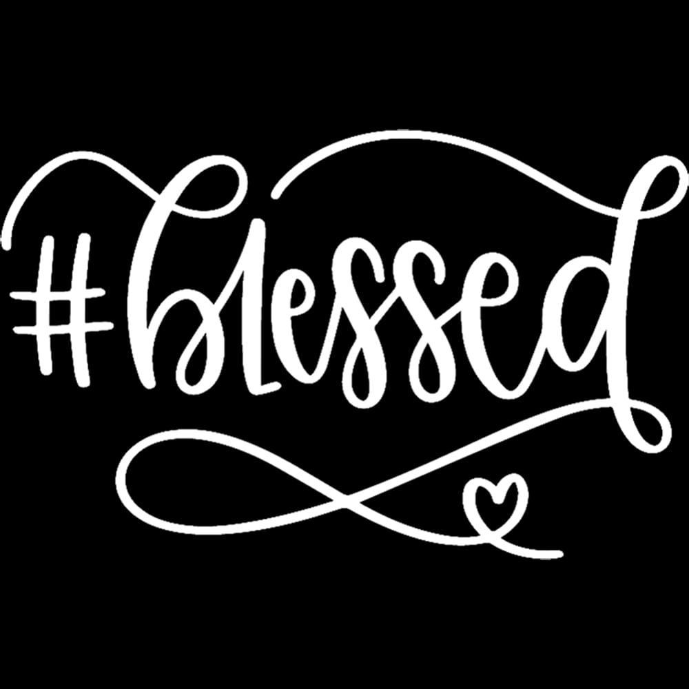Transparent Decal Stickers Of Blessed (White) Premium Waterproof Vinyl ...