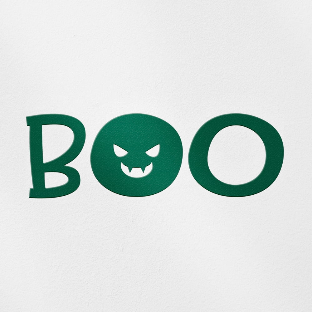 Transparent Decal Stickers Of Boo Pumpkin (Green) Premium Waterproof ...