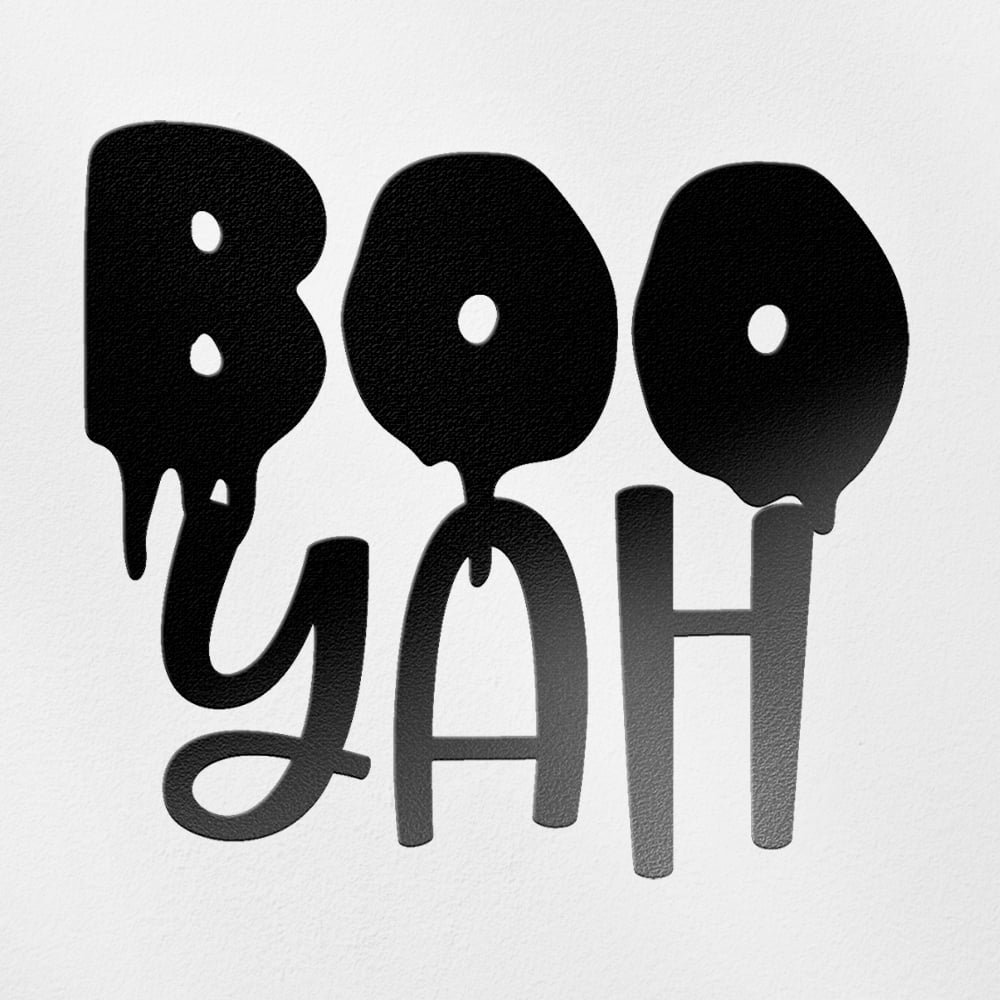 Transparent Decal Stickers Of Boo Yah (Black) Premium Waterproof Vinyl ...