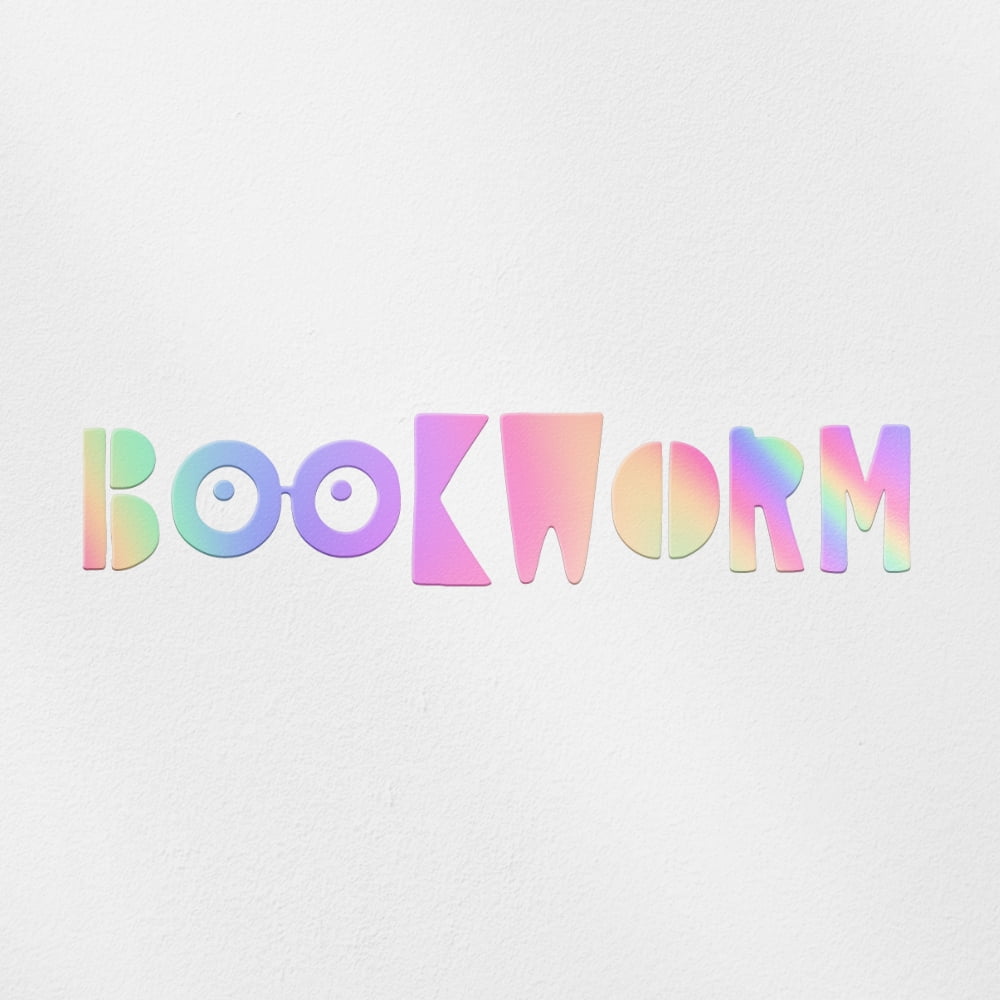 Transparent Decal Stickers Of Bookworm (Hologram) Premium Waterproof ...