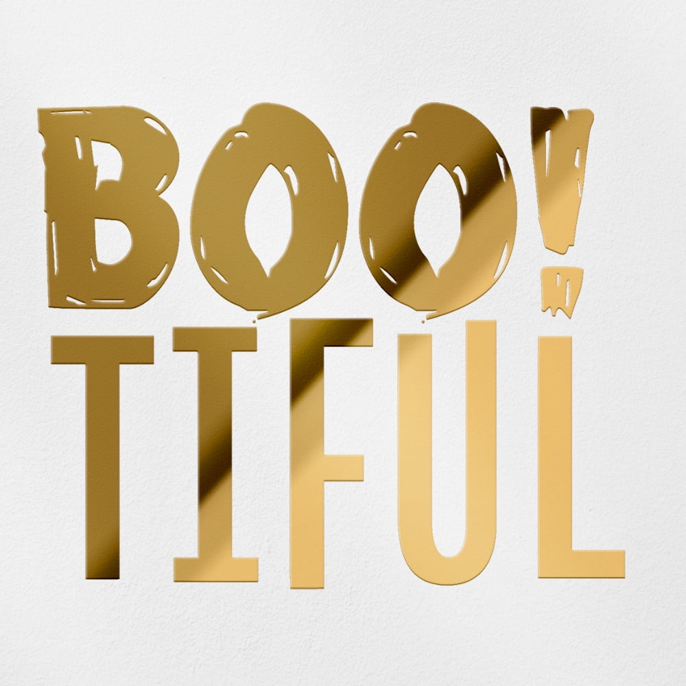 Transparent Decal Stickers Of Bootiful (Metallic Gold) Premium ...