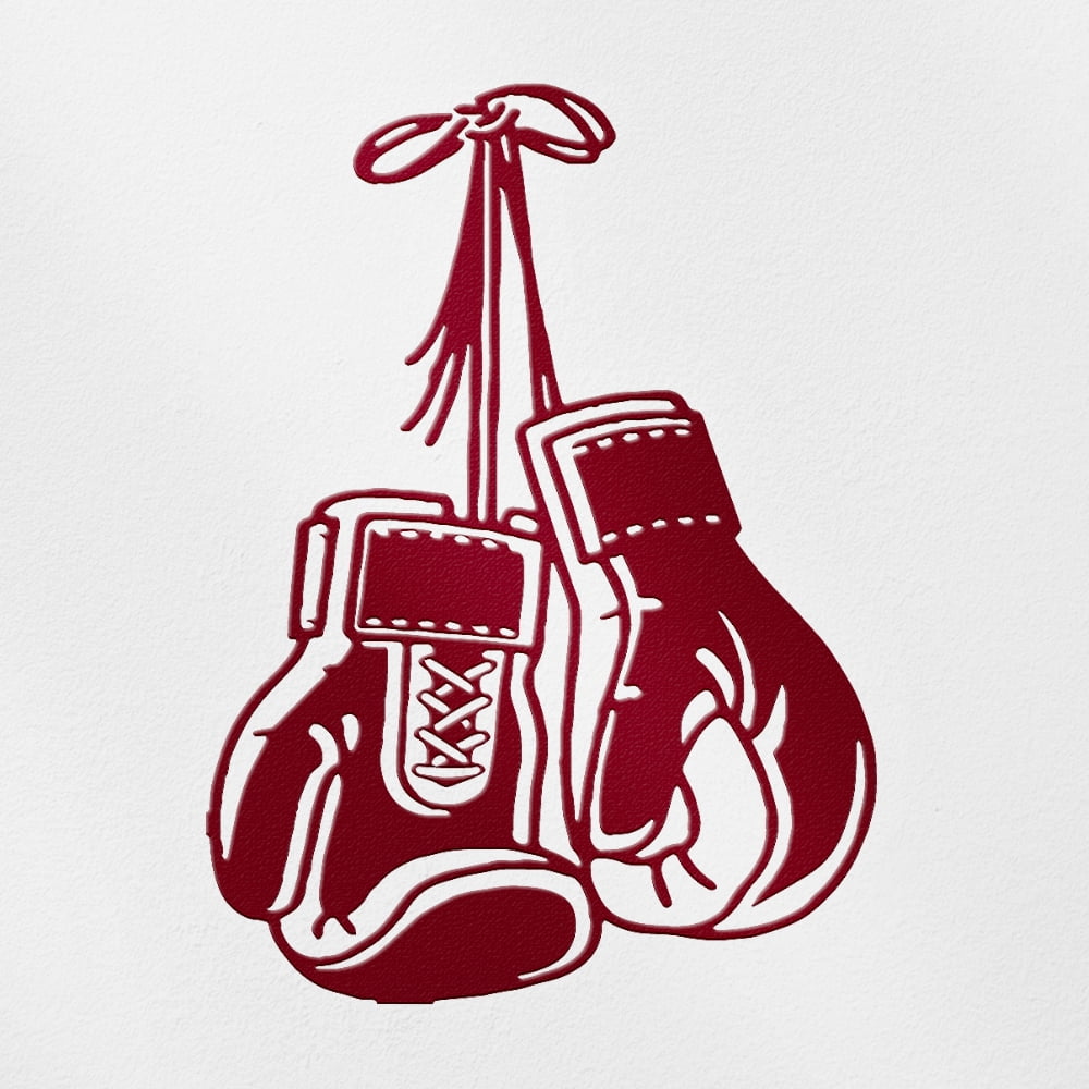 Transparent Decal Stickers Of Boxing Gloves (Burgundy) Premium ...