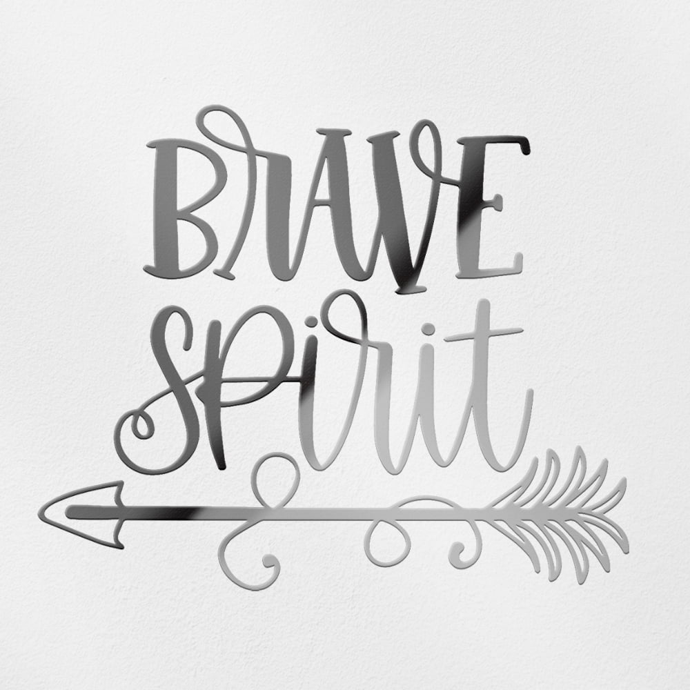 Transparent Decal Stickers Of Brave Spririt (Metallic Silver) Premium ...