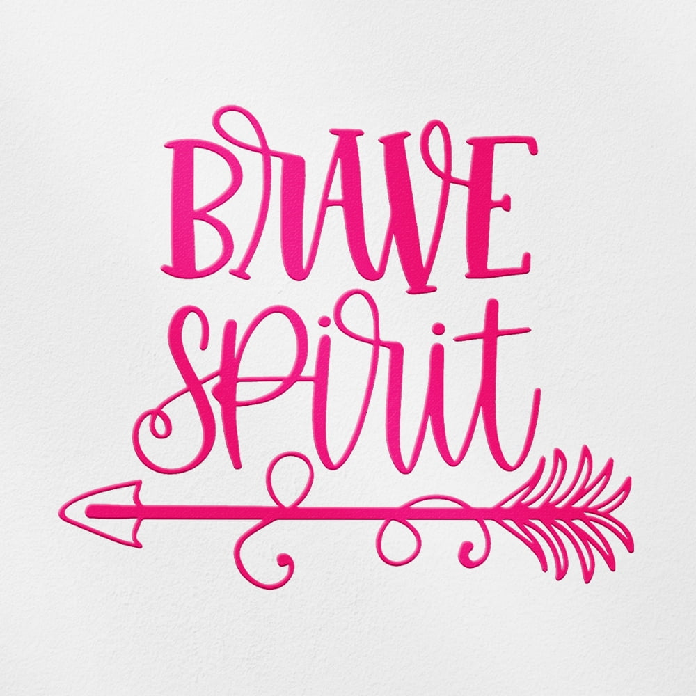 Transparent Decal Stickers Of Brave Spririt (Pink) Premium Waterproof ...