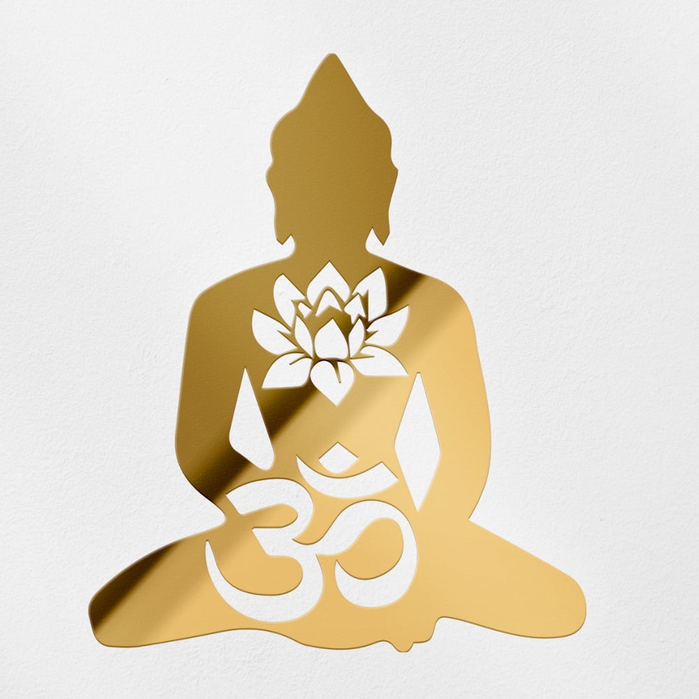 Transparent Decal Stickers Of Buddha Art 5 (Metallic Gold) Premium ...
