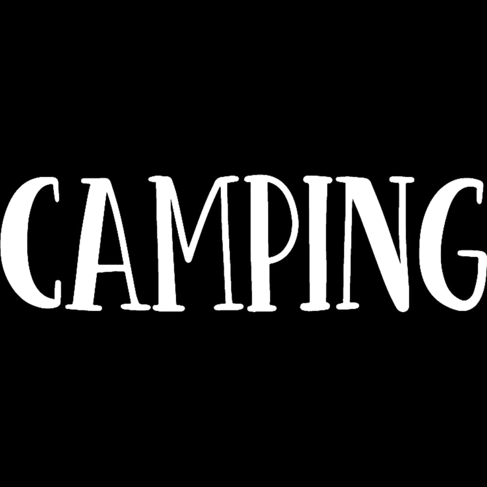 Transparent Decal Stickers Of Camping (White) Premium Waterproof Vinyl ...