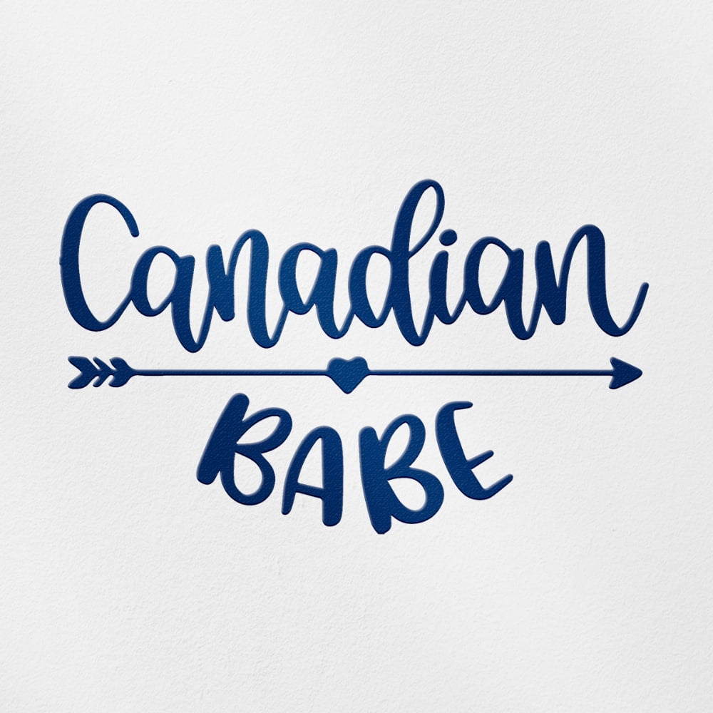 Transparent Decal Stickers Of Canadian Babe (Navy Blue) Premium ...