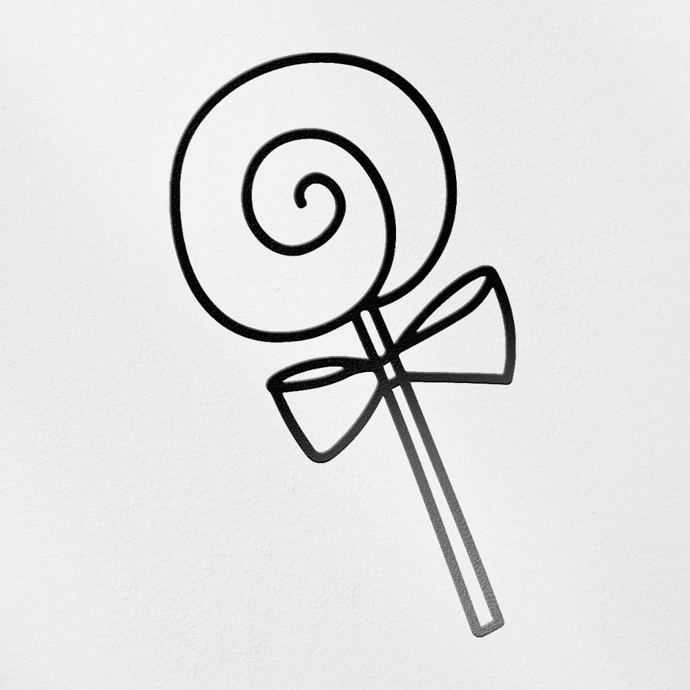 Transparent Decal Stickers Of Candy (Black) Premium Waterproof Vinyl ...