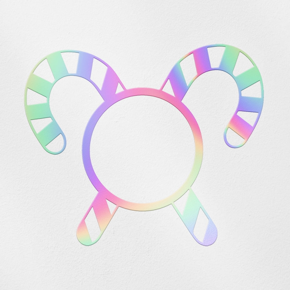 Transparent Decal Stickers Of Candy Cane (Hologram) Premium Waterproof ...