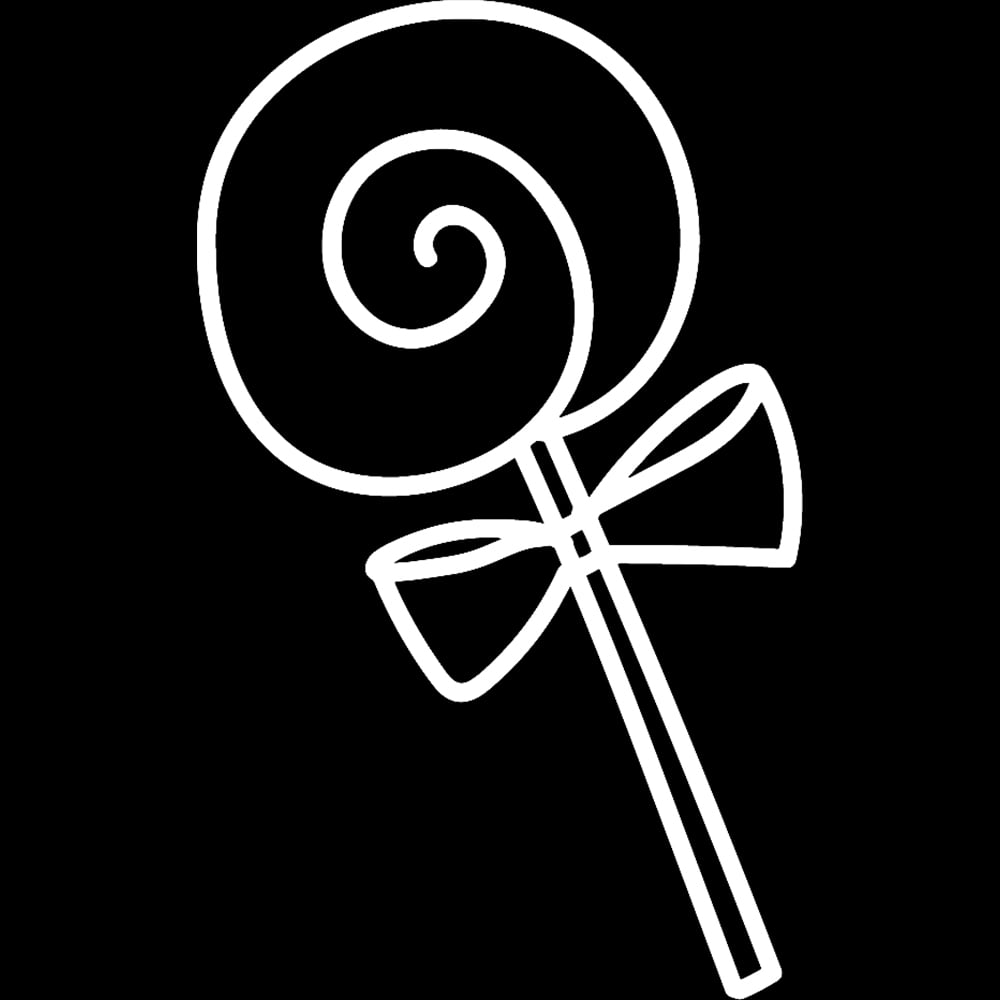 Transparent Decal Stickers Of Candy (White) Premium Waterproof Vinyl ...