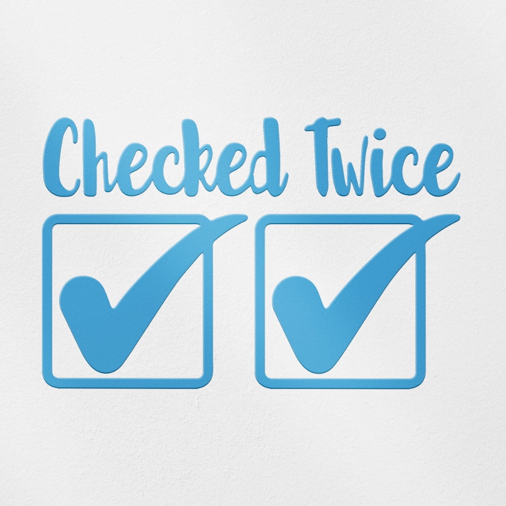 Transparent Decal Stickers Of Checked Twice (Azure Blue) Premium ...