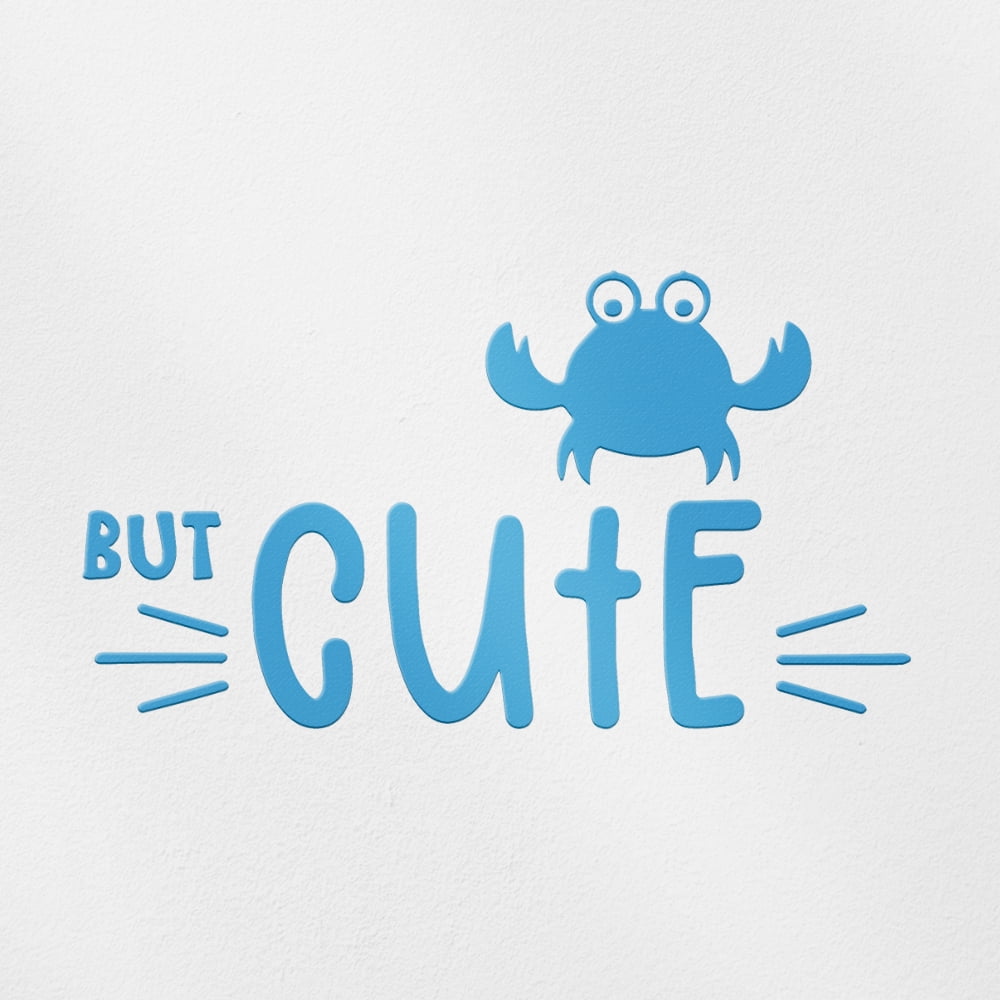 Transparent Decal Stickers Of Crabby But Cute (Azure Blue) Premium ...
