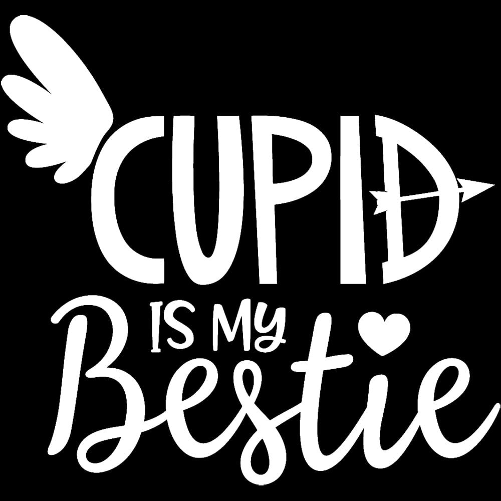 Transparent Decal Stickers Of Cupid Is My Bestie (White) Premium ...