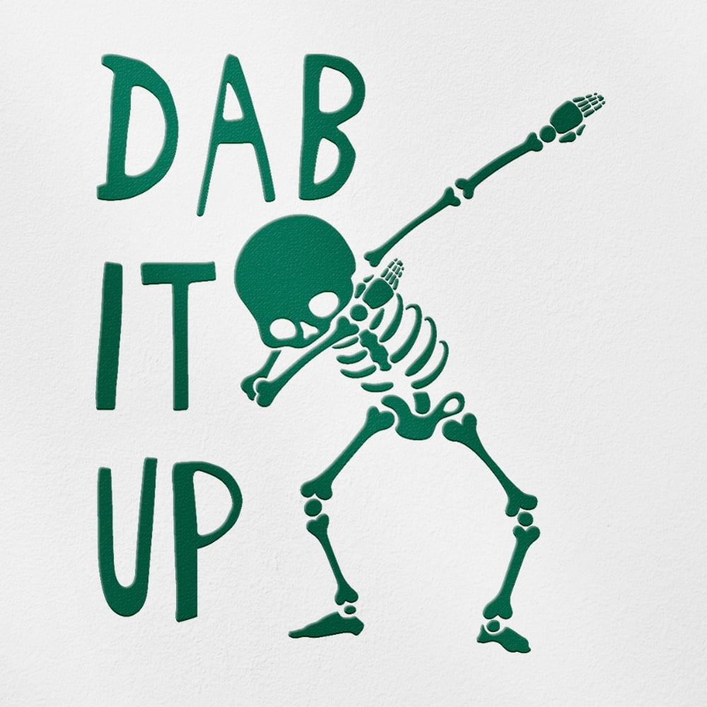 Transparent Decal Stickers Of Dabbing Skeleton (Green) Premium ...