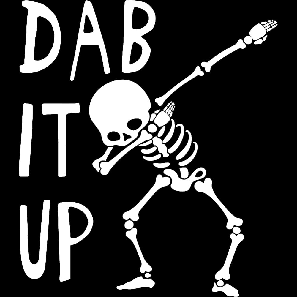Transparent Decal Stickers Of Dabbing Skeleton (White) Premium ...