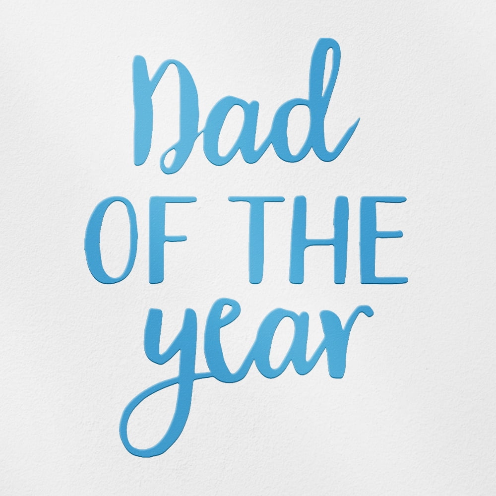 Transparent Decal Stickers Of Dad Of The Year (Azure Blue) Premium ...