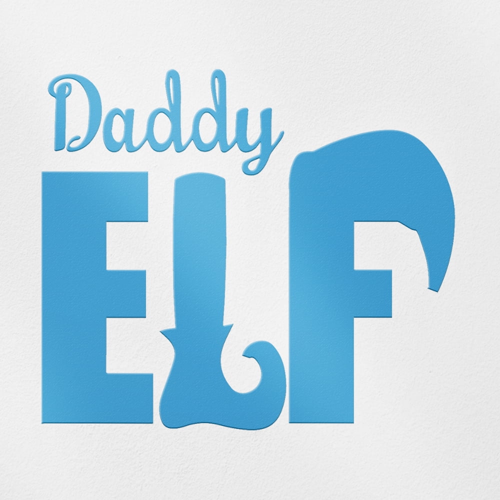 Transparent Decal Stickers Of Daddy Elf (Azure Blue) Premium Waterproof ...