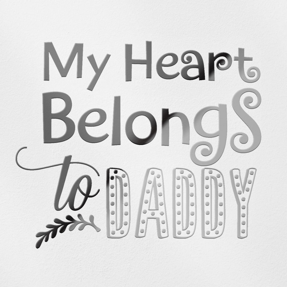 Transparent Decal Stickers Of Daddy (Metallic Silver) Premium ...