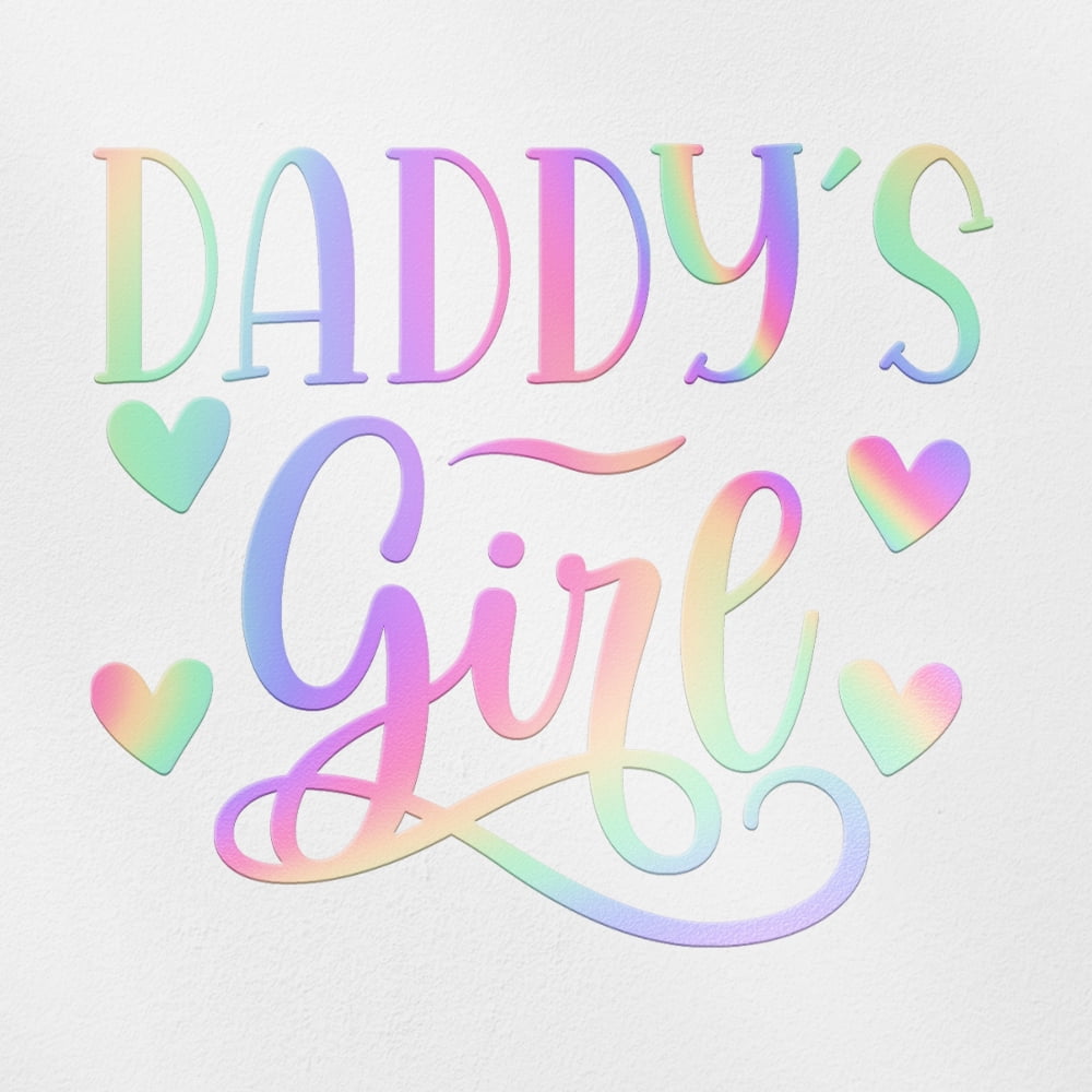 Transparent Decal Stickers Of Daddy S Girl (Hologram) Premium ...