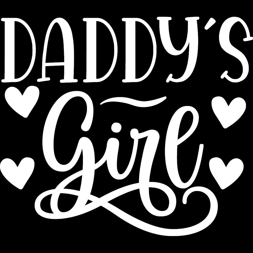 Transparent Decal Stickers Of Daddy S Girl (White) Premium Waterproof ...