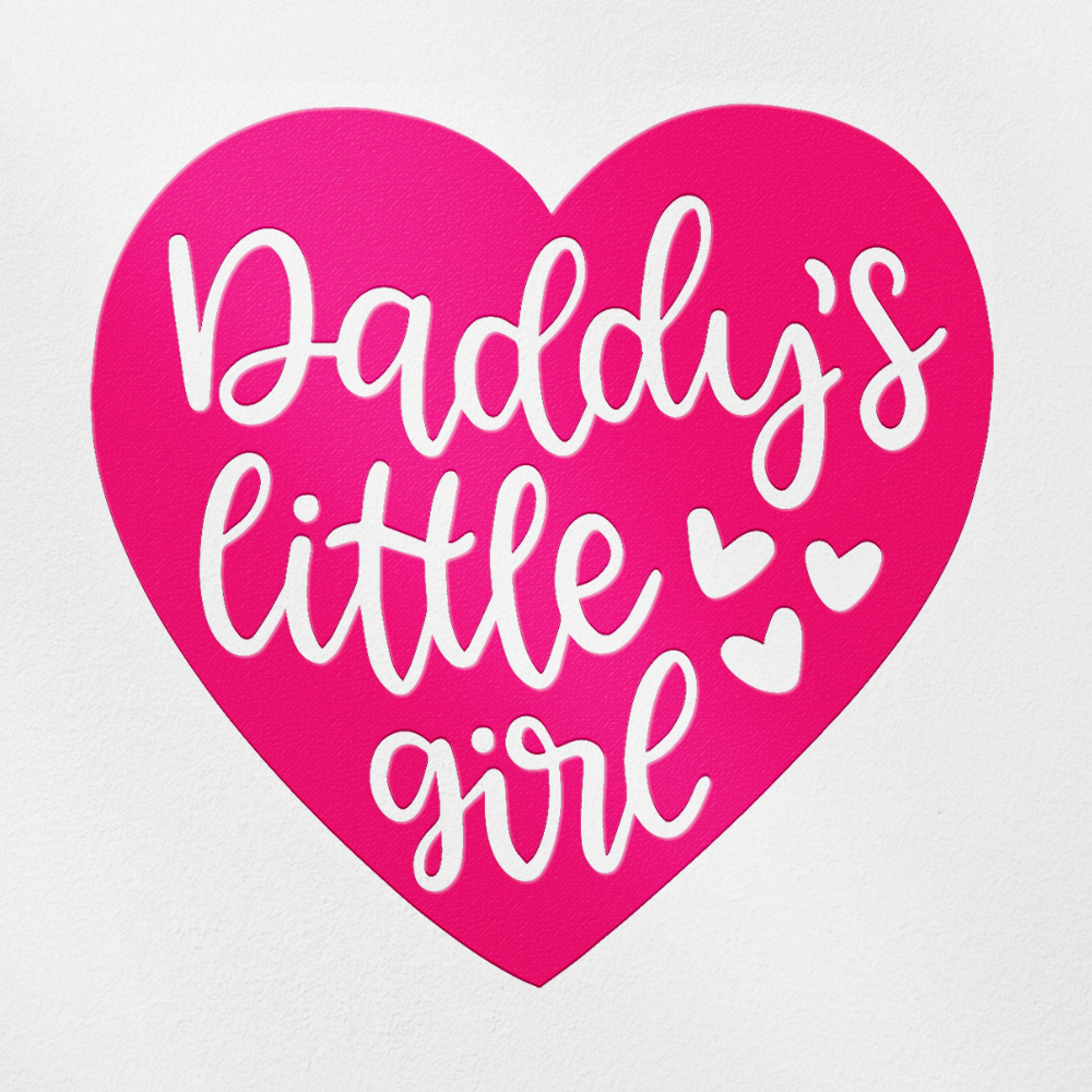 Transparent Decal Stickers Of Daddys Little Girl (Pink) Premium ...
