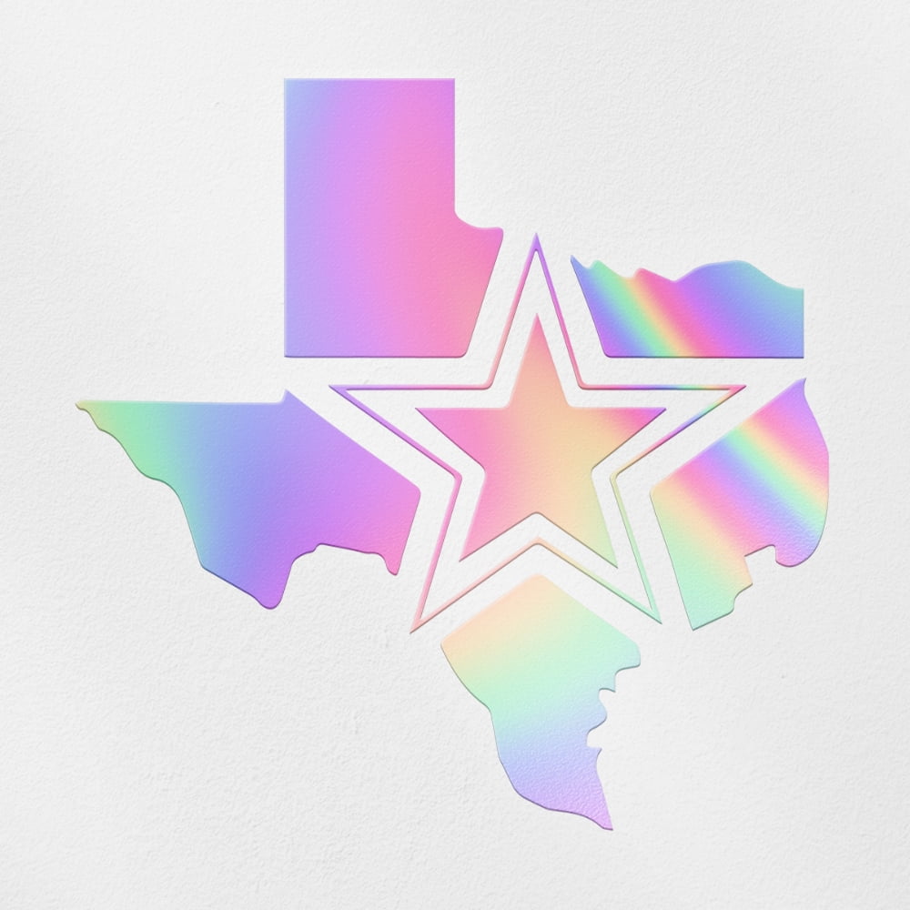 Transparent Decal Stickers Of Dallas Texas (Hologram) Premium ...