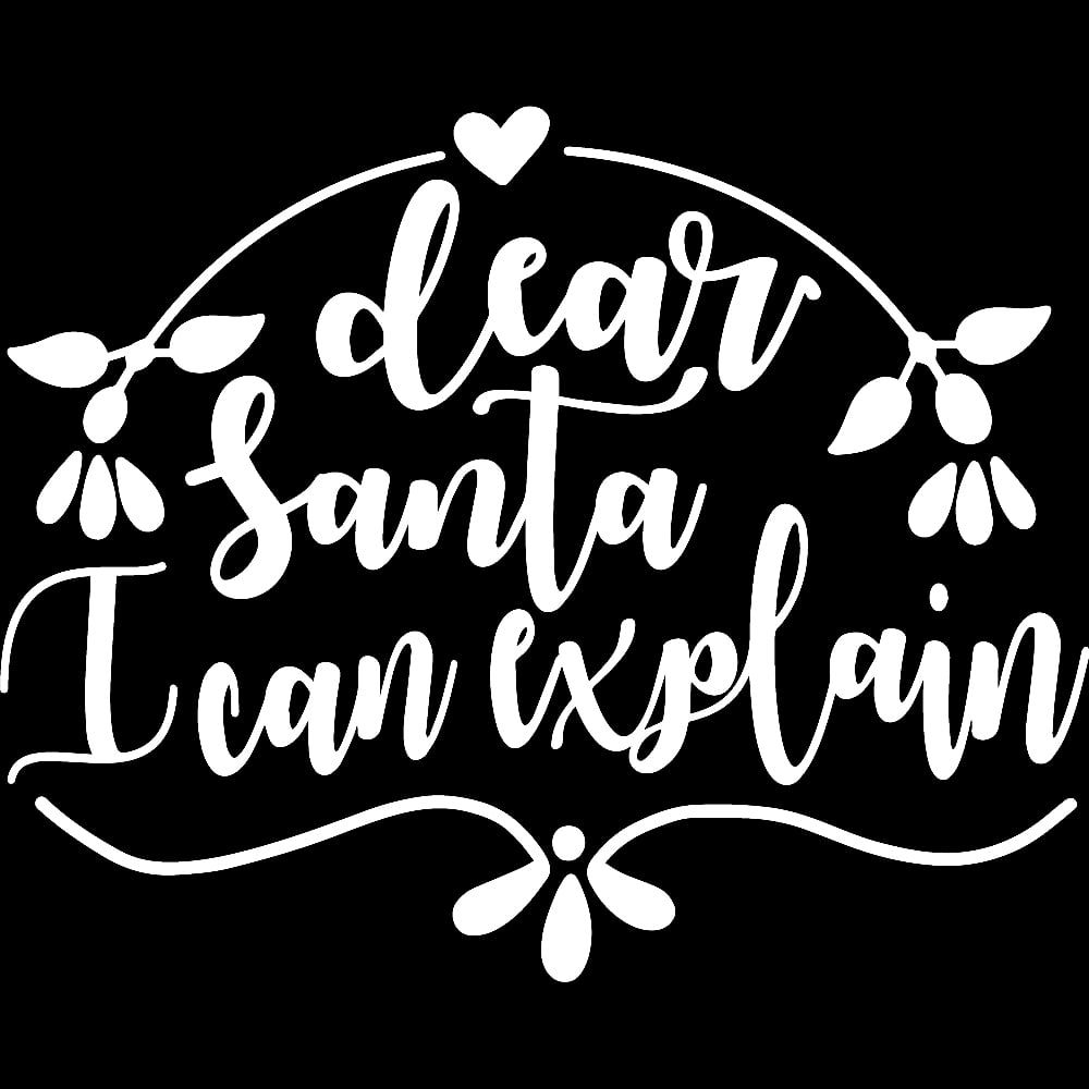 Transparent Decal Stickers Of Dear Santa Explain (White) Premium ...