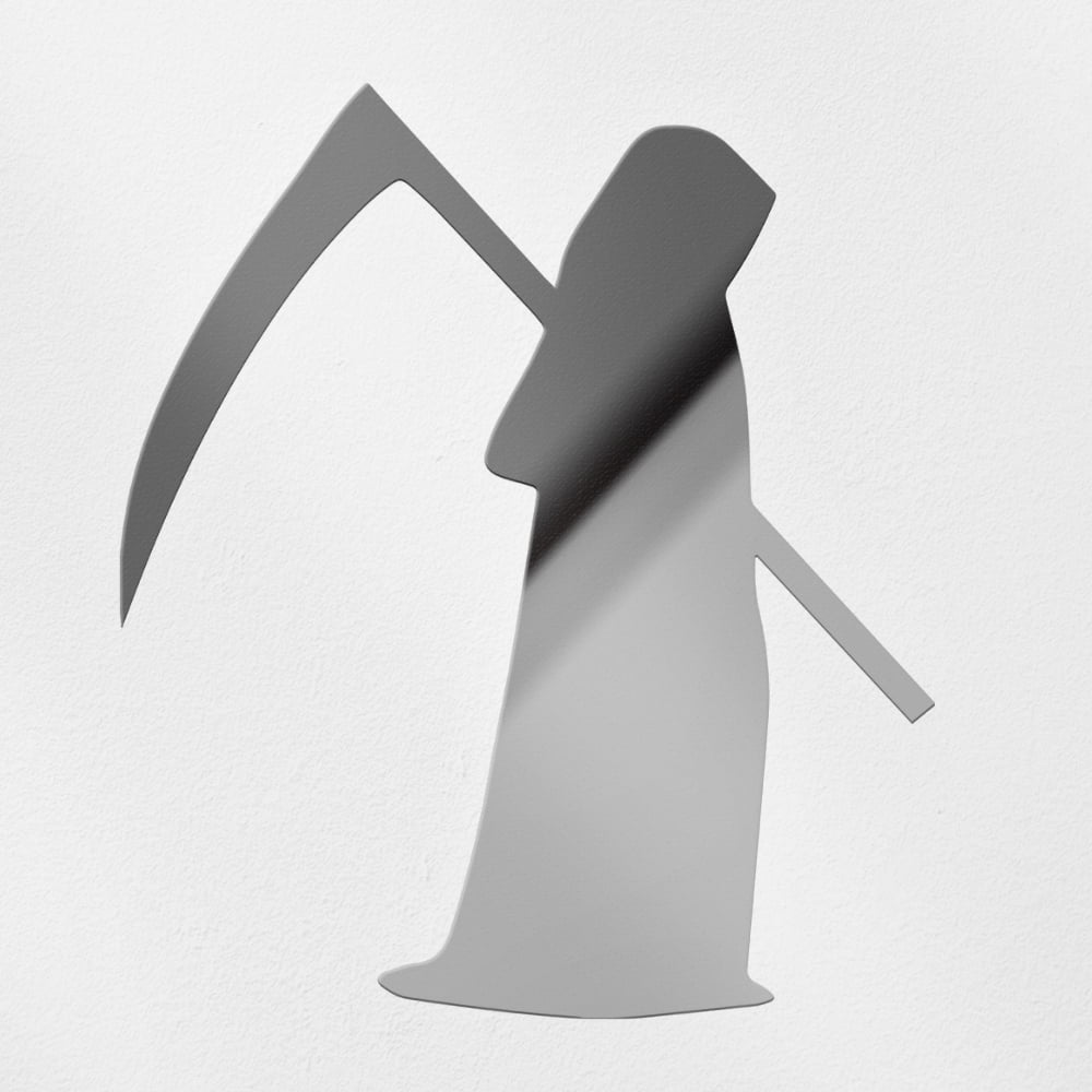 Transparent Decal Stickers Of Death Grim Reaper (Metallic Silver ...