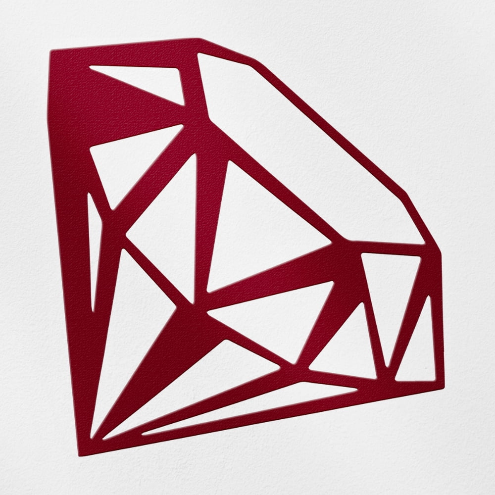 Transparent Decal Stickers Of Diamond Comic (Burgundy) Premium ...
