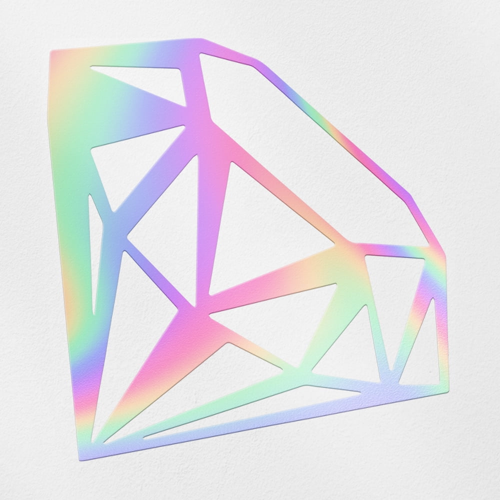 Transparent Decal Stickers Of Diamond Comic (Hologram) Premium ...