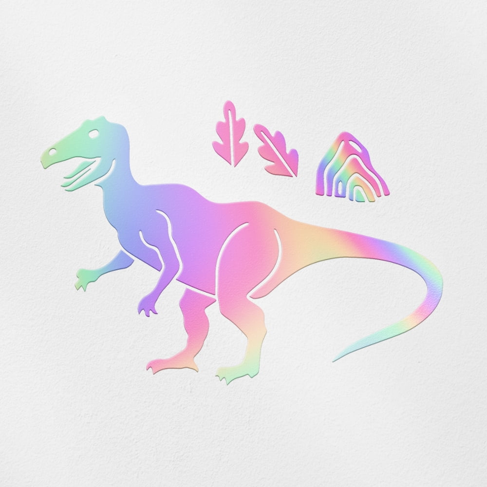 Transparent Decal Stickers Of Dinosaur (Hologram) Premium Waterproof ...