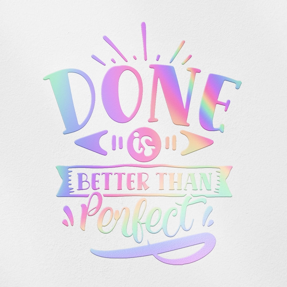 Transparent Decal Stickers Of Done (Hologram) Premium Waterproof Vinyl ...