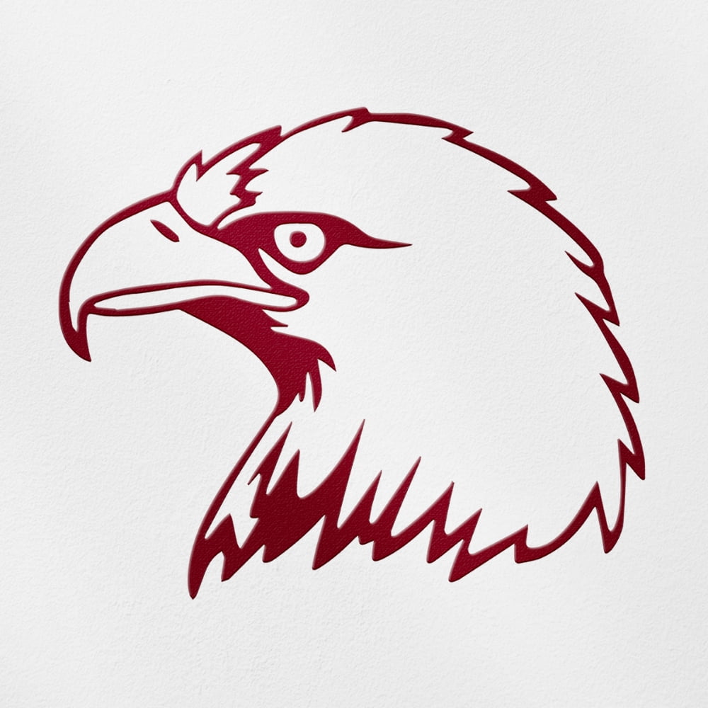 Transparent Decal Stickers Of Eagle Head 2 (Burgundy) Premium ...