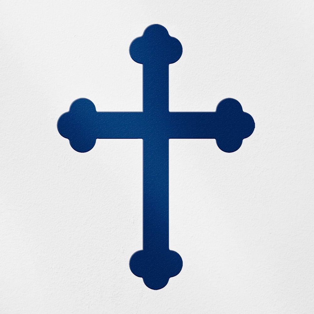 Transparent Decal Stickers Of Easter Cross (Navy Blue) Premium ...