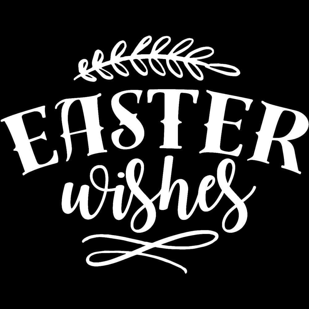 Transparent Decal Stickers Of Easter Wishes (White) Premium Waterproof ...
