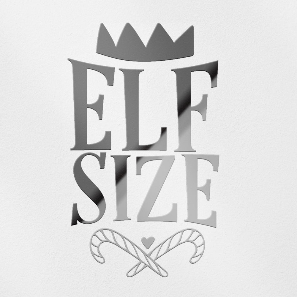 Transparent Decal Stickers Of Elf Size (Metallic Silver) Premium ...
