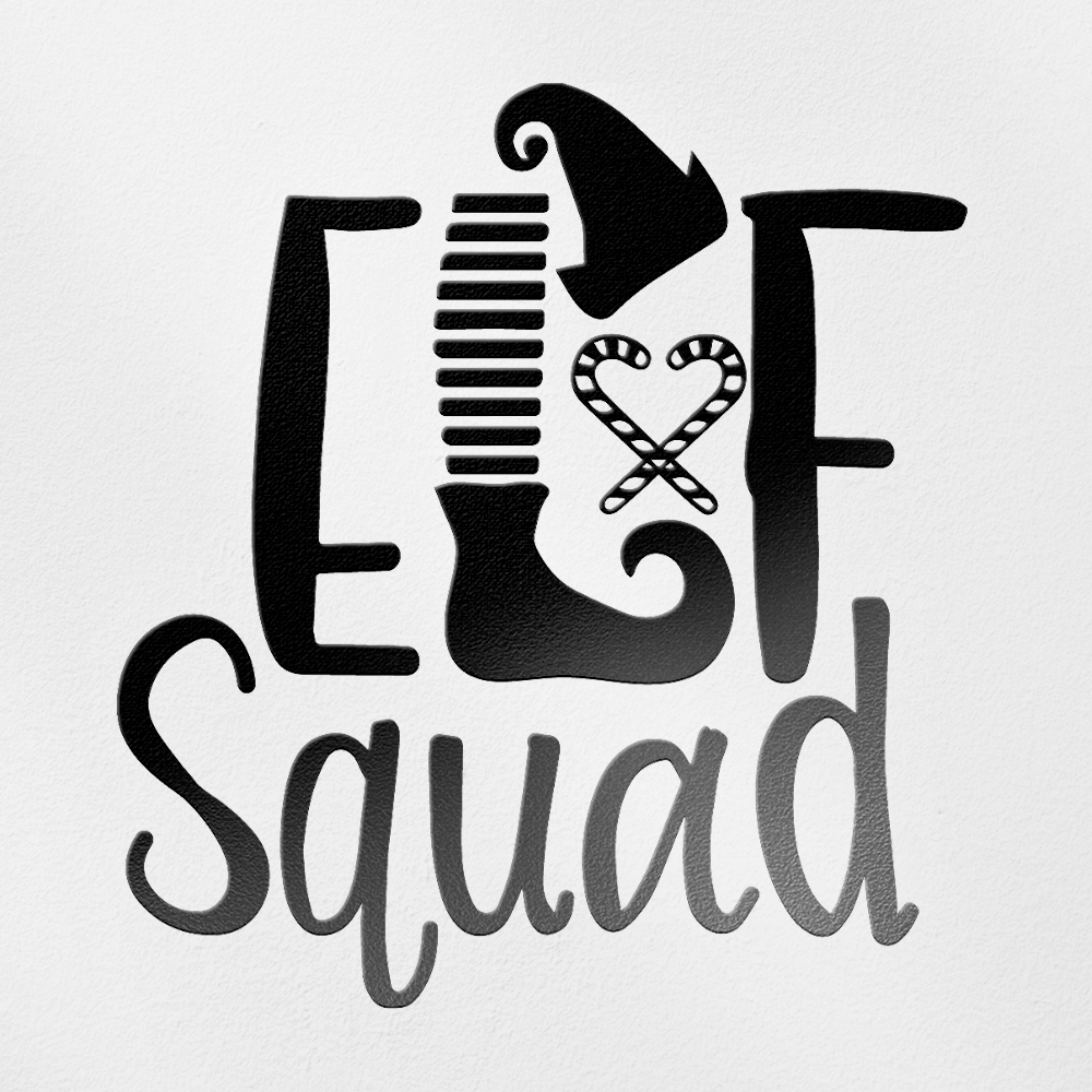 Transparent Decal Stickers Of Elf Squad (Black) Premium Waterproof ...