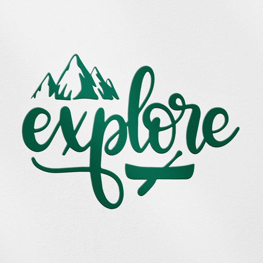 Transparent Decal Stickers Of Explore (Green) Premium Waterproof Vinyl ...